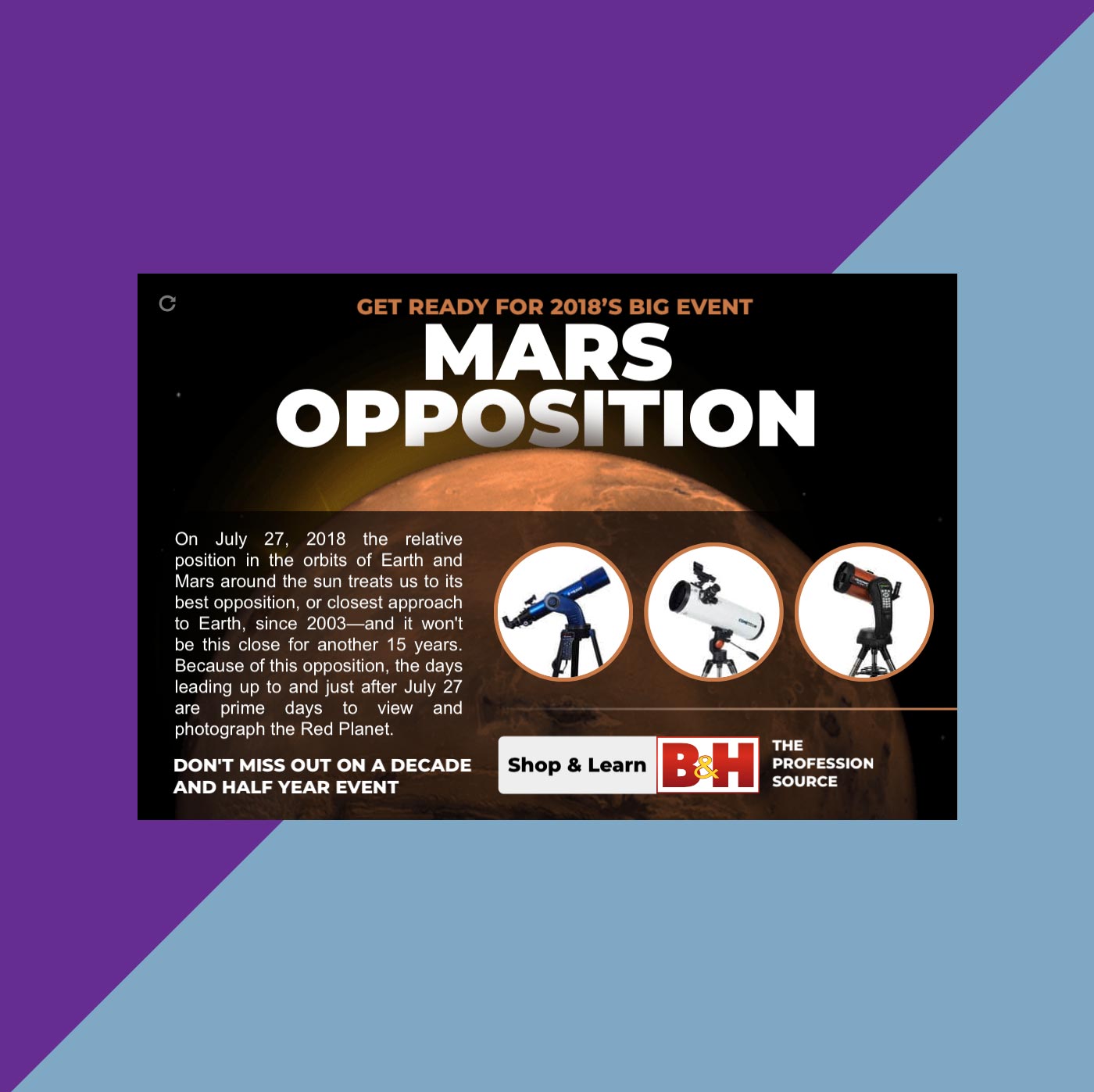 Mars Opposition Responsive Ad